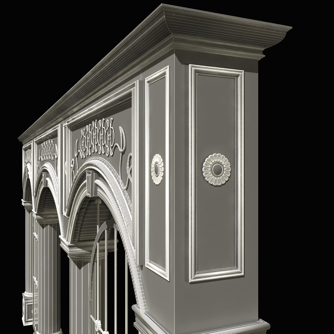 Collonade Colonnade Columns Obj