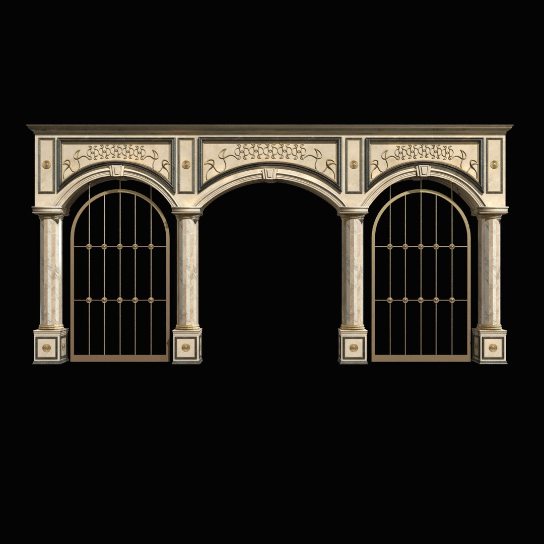 Collonade Colonnade Columns Obj