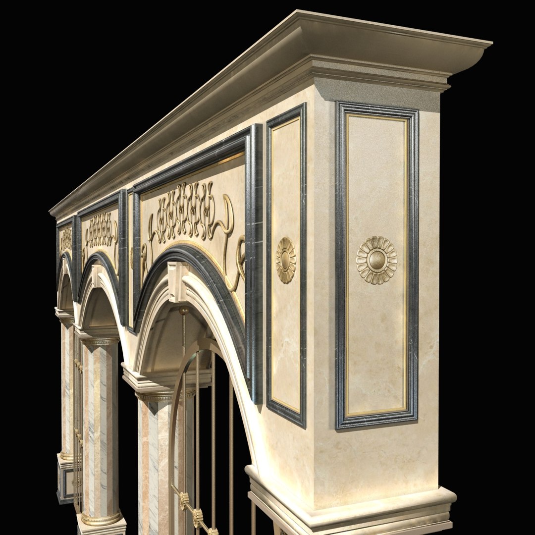 Collonade Colonnade Columns Obj