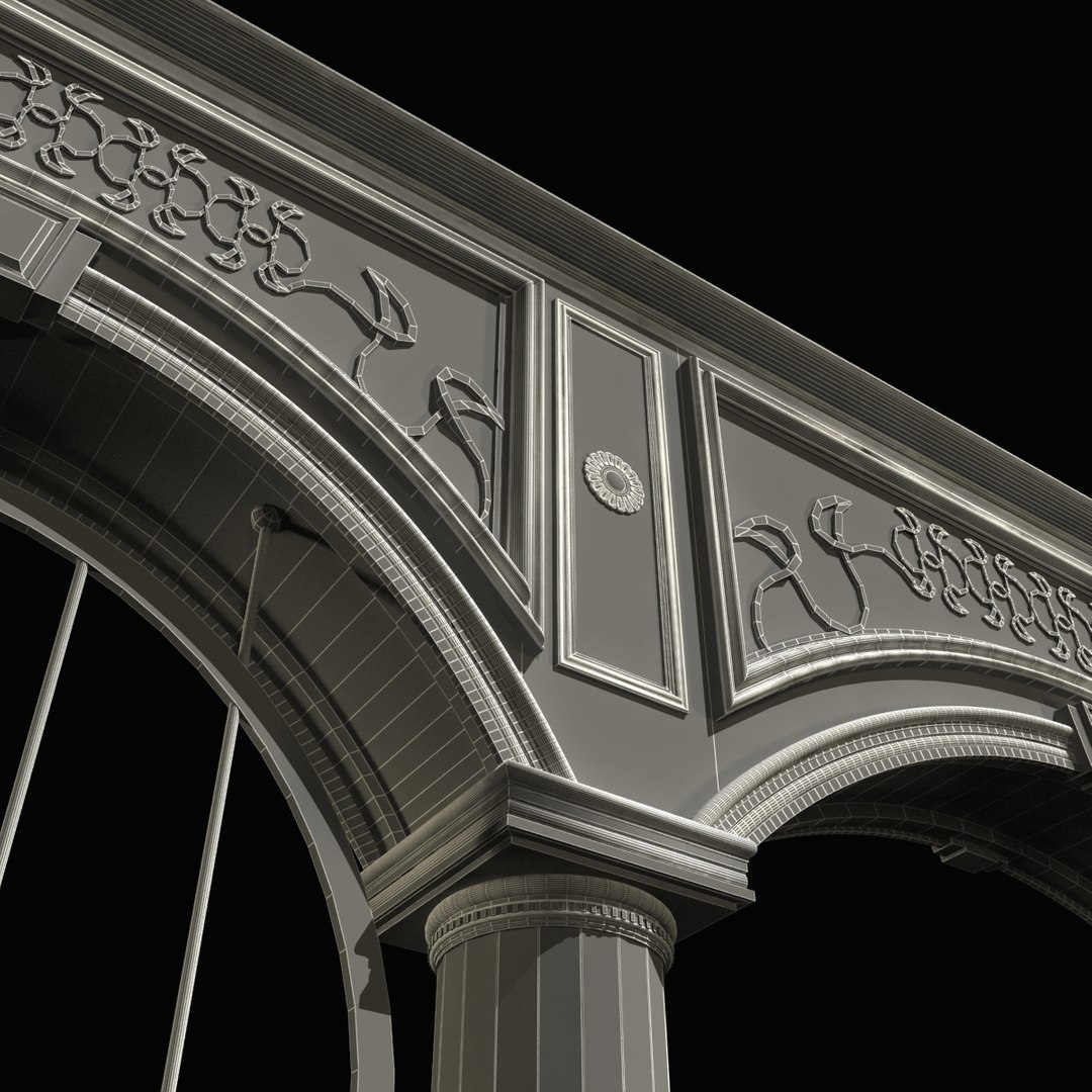 Collonade Colonnade Columns Obj