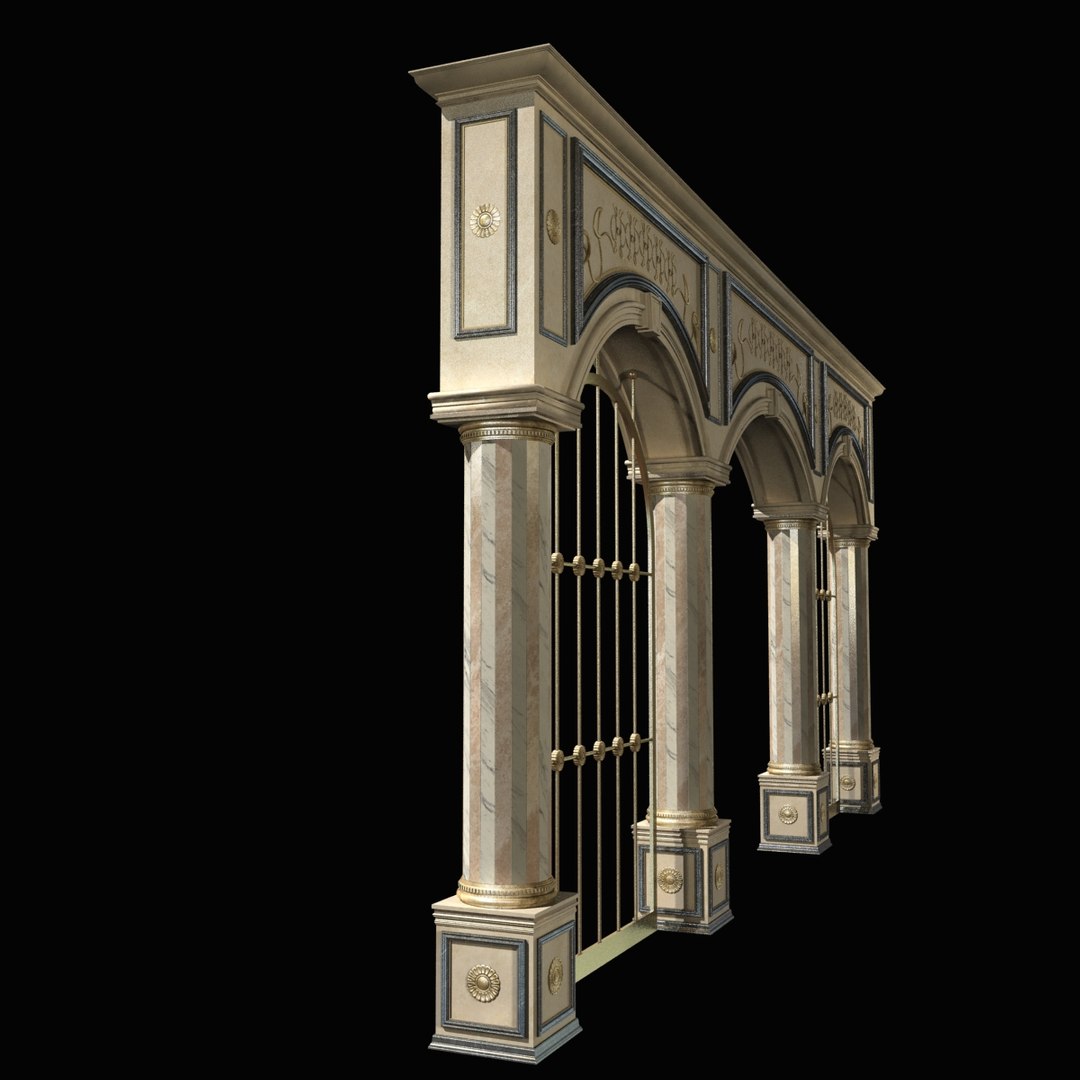 Collonade Colonnade Columns Obj