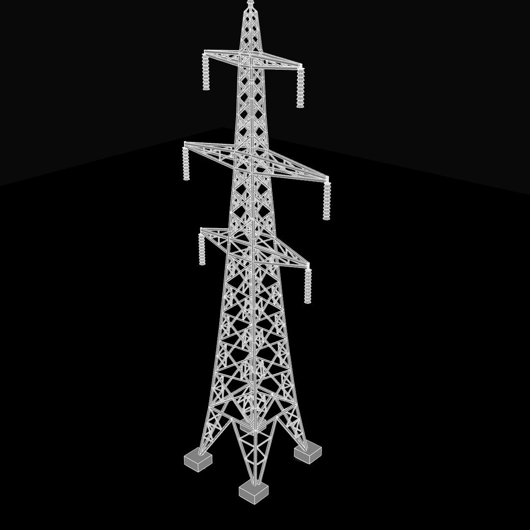 3d Tower Electricity Pylon Uk