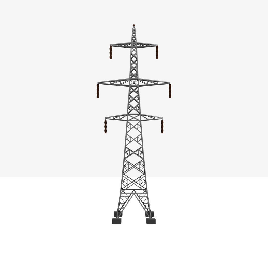 3d Tower Electricity Pylon Uk