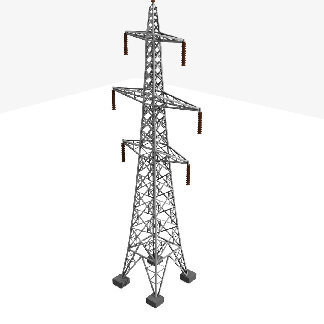 3d Tower Electricity Pylon Uk