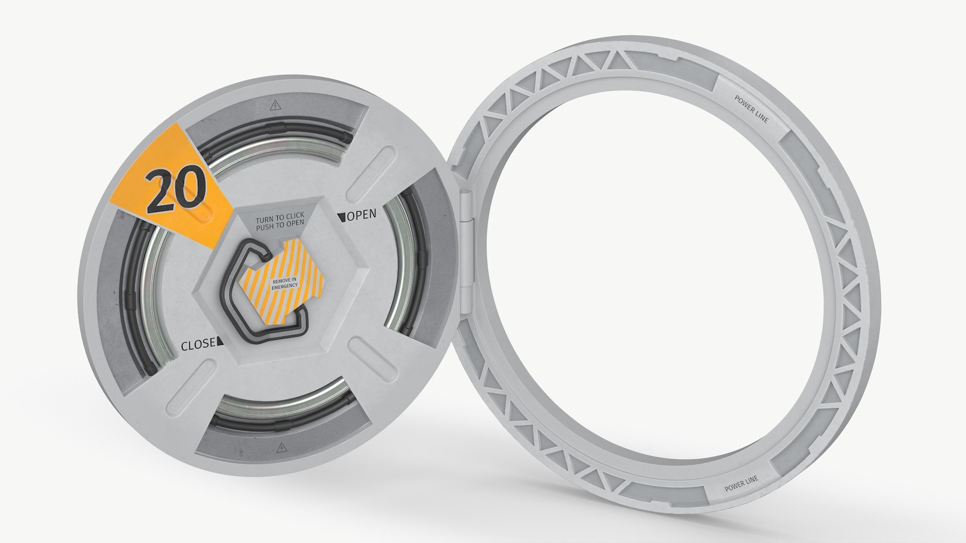 Module 20 Powerline Interface Door White 3D - TurboSquid 2447897