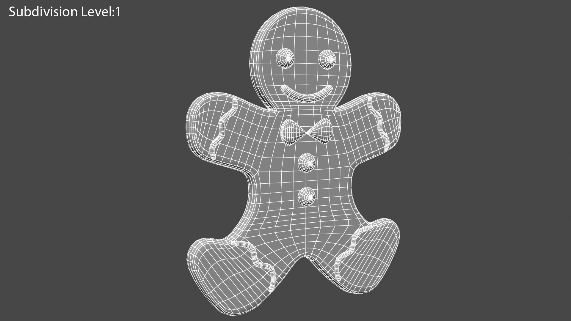 Gingerbread man christmas cookie model - TurboSquid 1651812