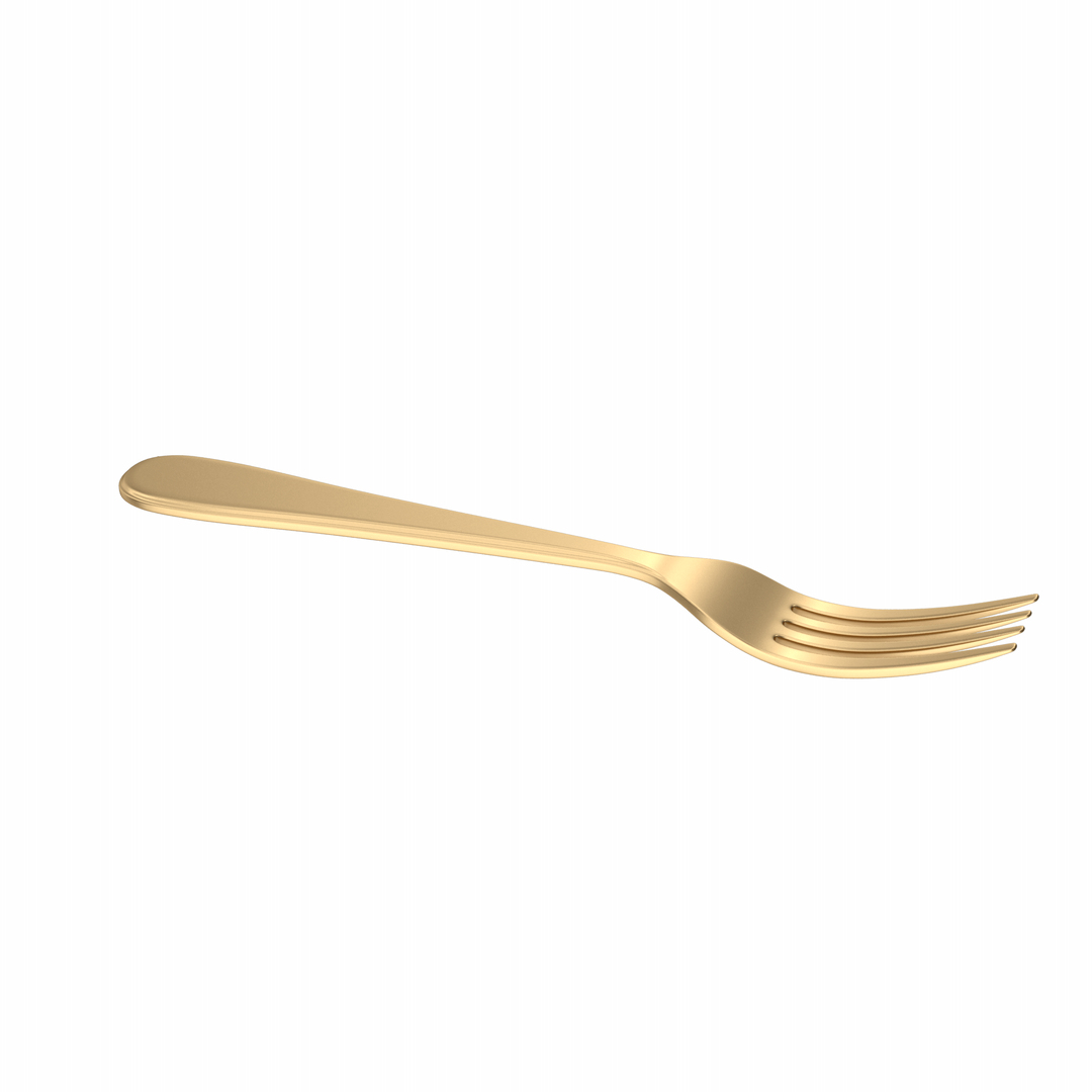 Gold Fork 3D Model - TurboSquid 2122665