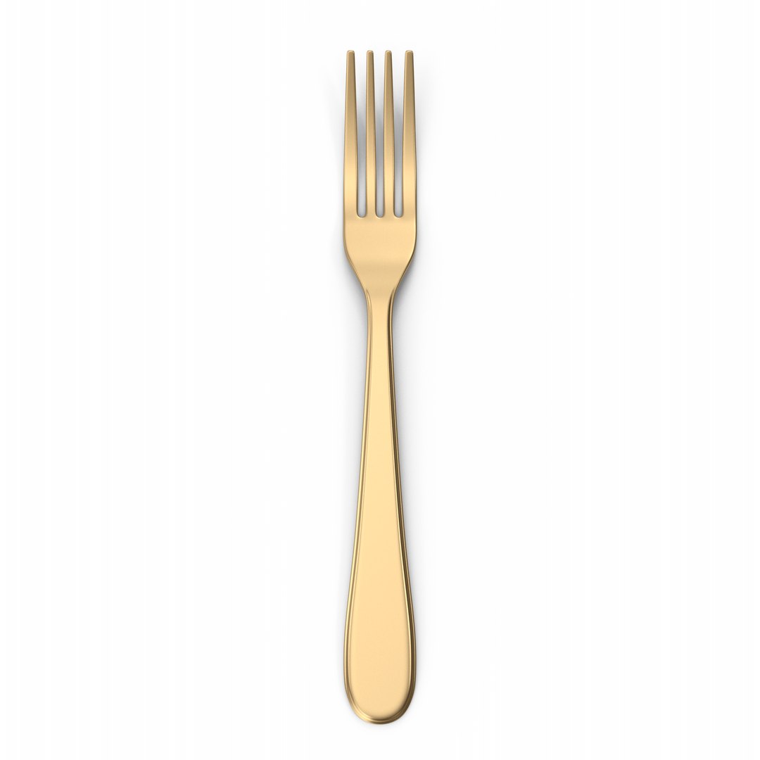 Gold Fork 3D Model - TurboSquid 2122665