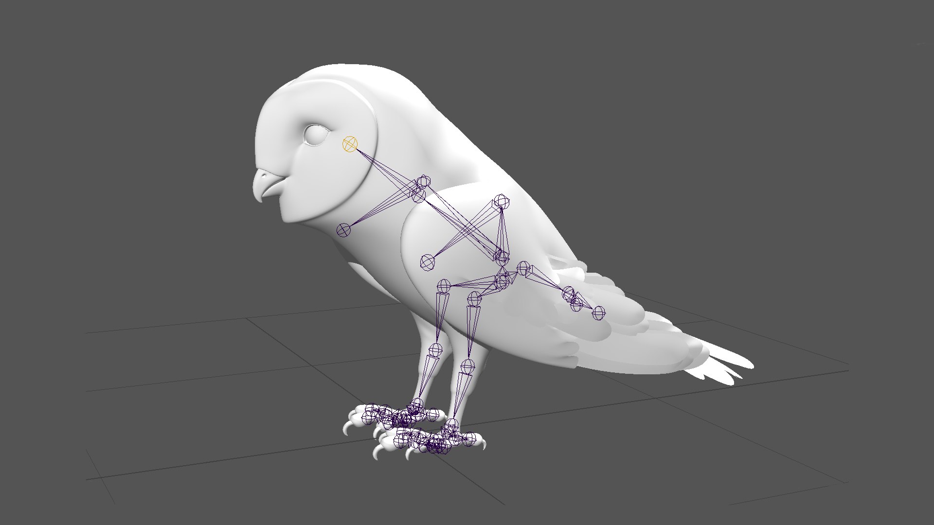 Realistic Barn Owl Folded 3d Model