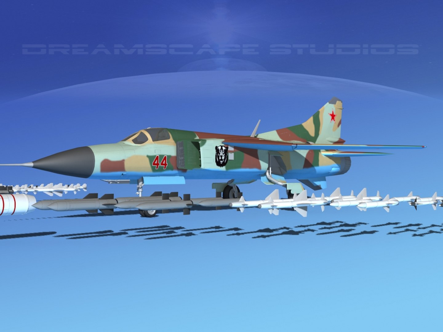 3d Mig-23 Flogger B Fighter
