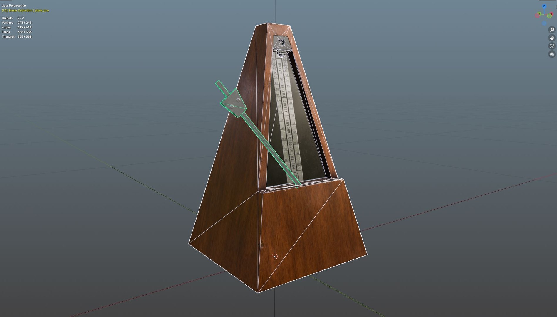 3D Vintage German Metronome Low-poly - TurboSquid 2340526
