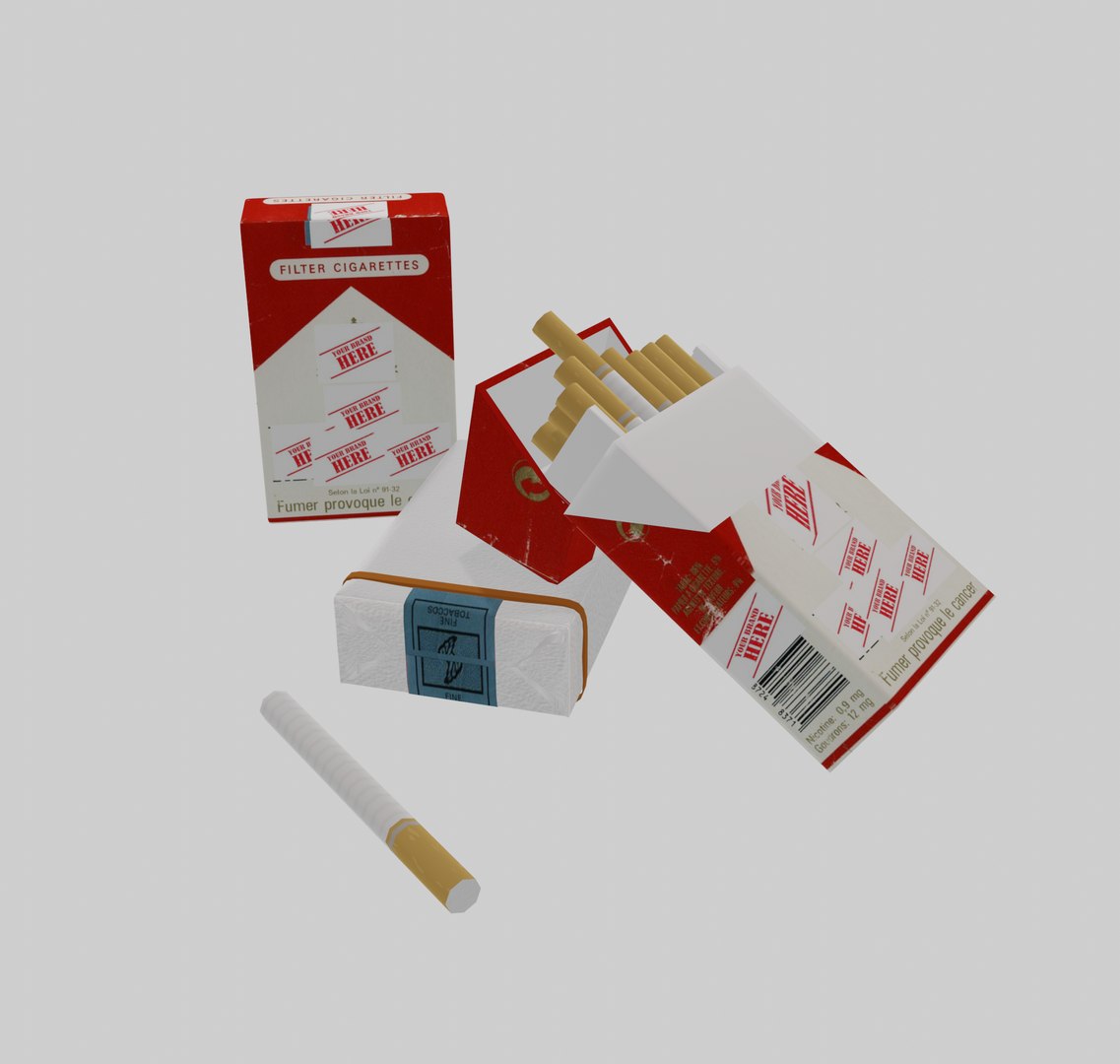 3D 3D Cigarette Box Model Realistic Design Generic Brand Model ...