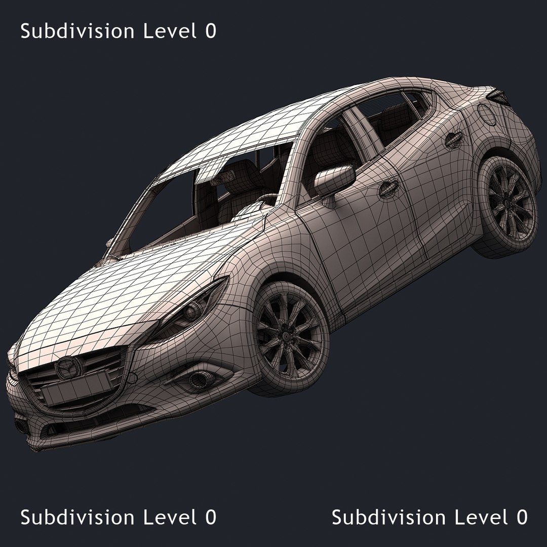 2014 Mazda 3 Sedan 3d Model