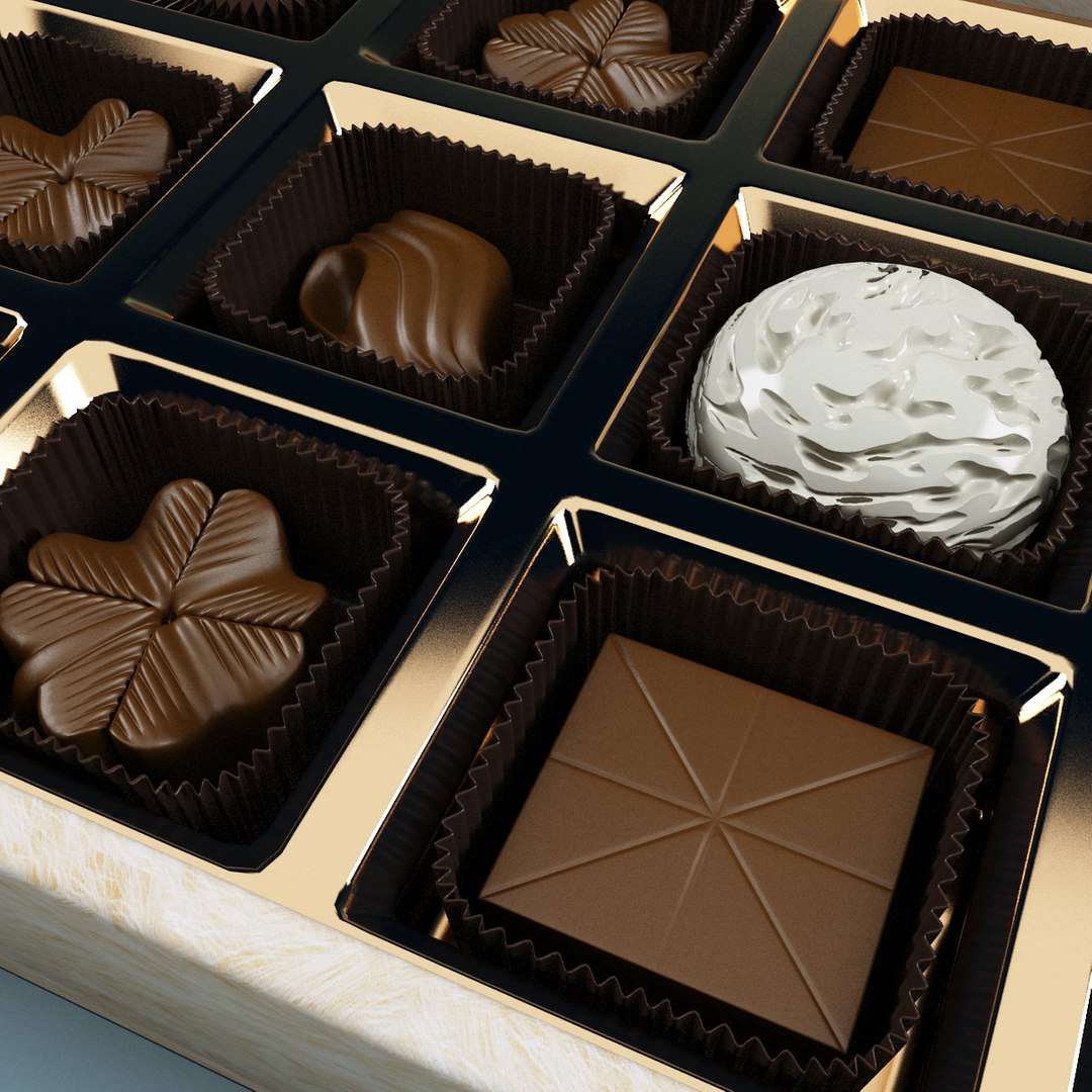 Box Chocolates 3d C4d