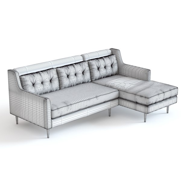 3D west elm crosby 2-piece - TurboSquid 1397500