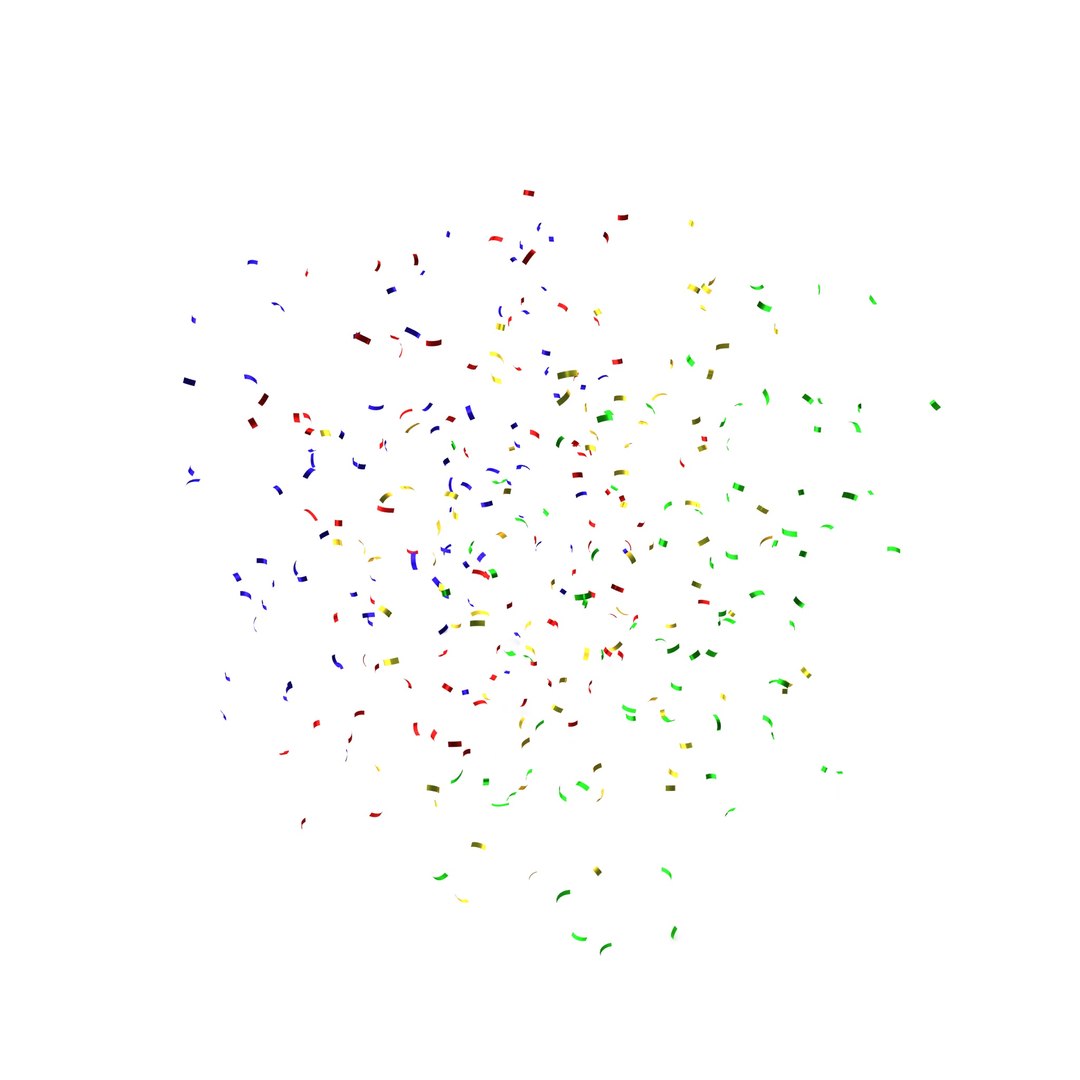 3D Multicolor Confetti - TurboSquid 1752804