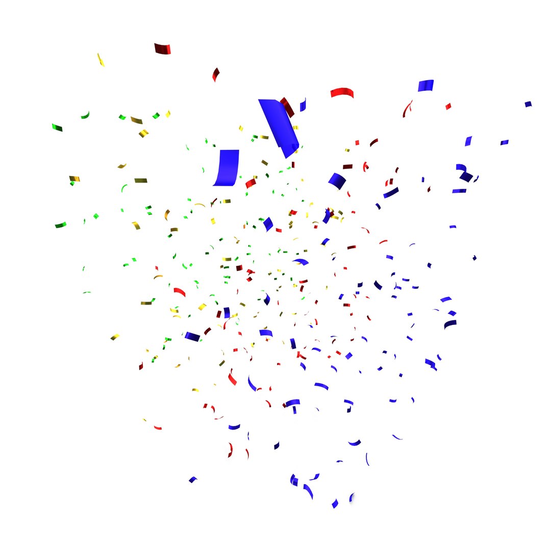 3D Multicolor Confetti - TurboSquid 1752804