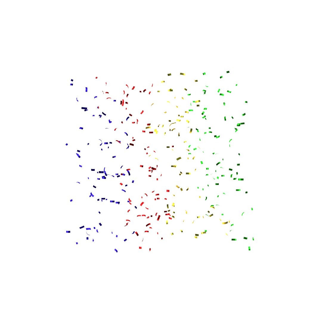 3D Multicolor Confetti - TurboSquid 1752804