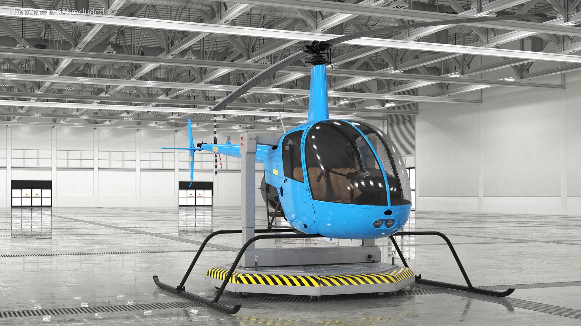 Helicopter Trainer Simulator Blue 3D - TurboSquid 2120471
