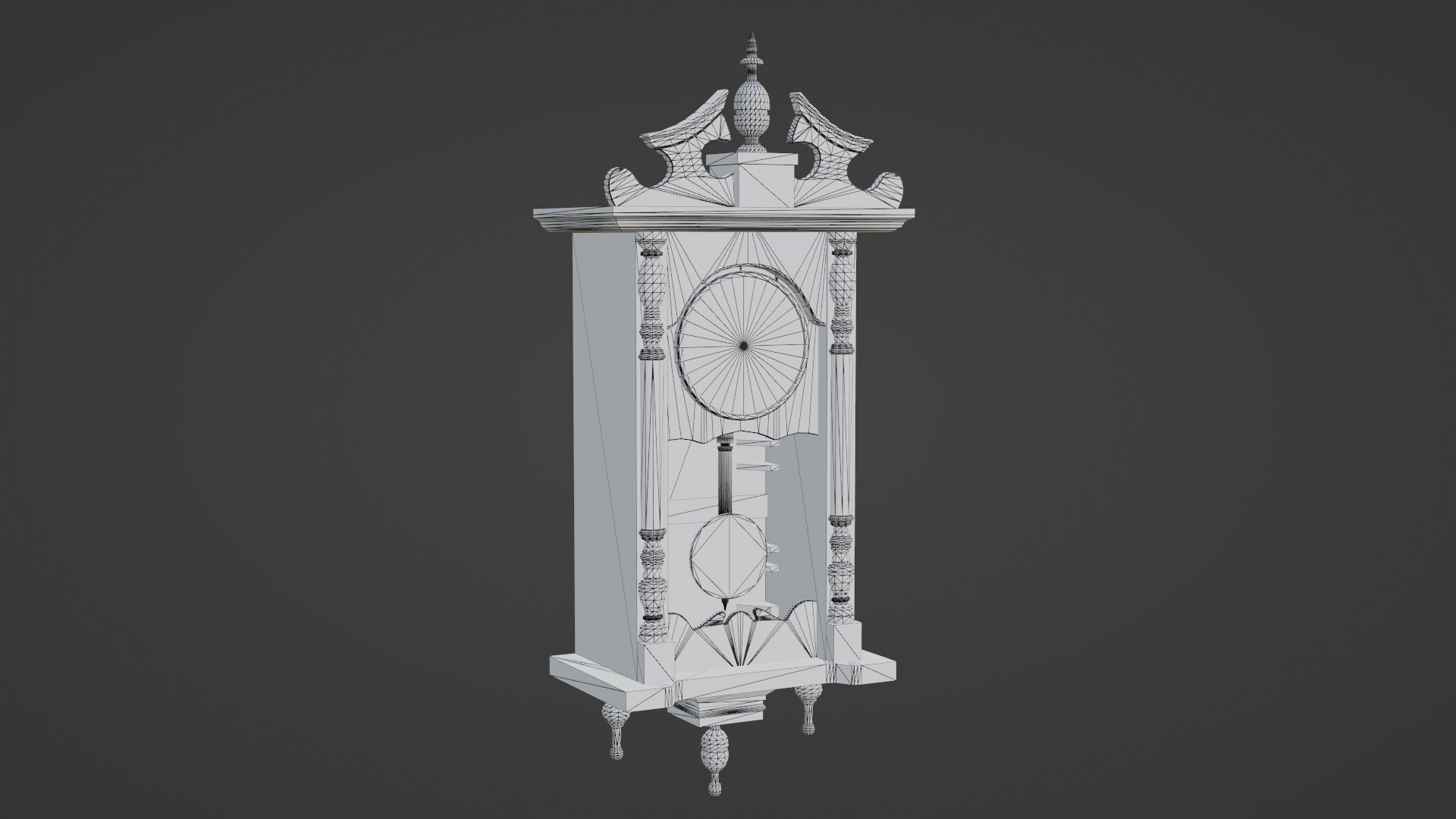 Antique Clock For AAA Games Model - TurboSquid 2147603