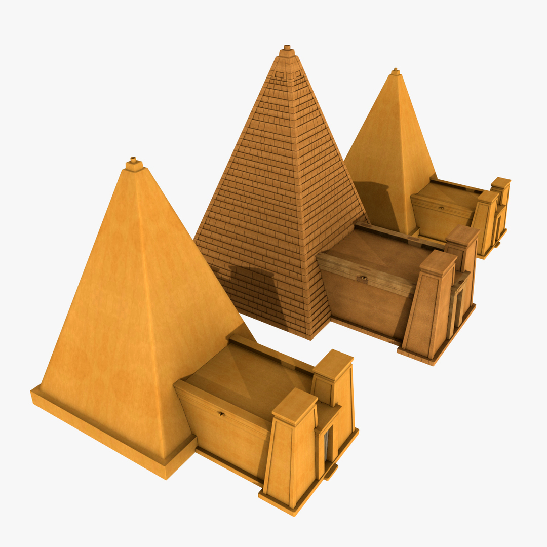 3d model sudanese nubian pyramids