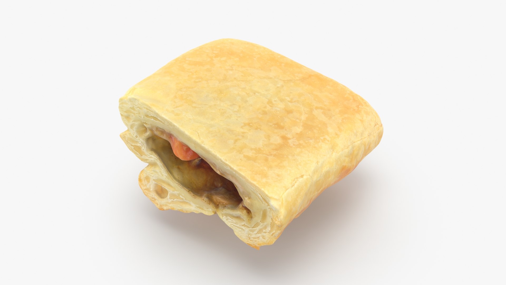 Tuna Puff Pastry Half 3D Model - TurboSquid 2126370