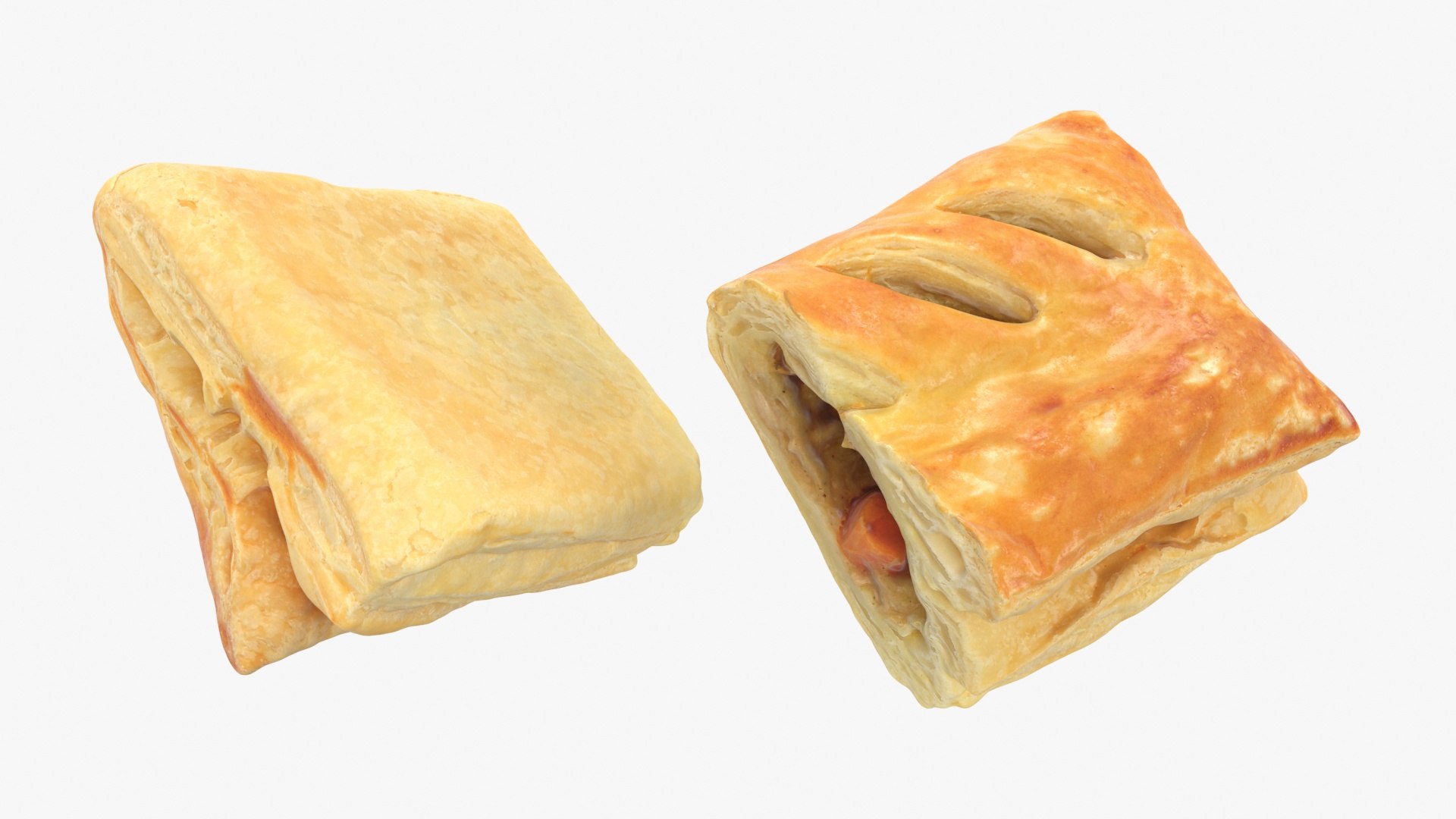 Tuna Puff Pastry Half 3D Model - TurboSquid 2126370