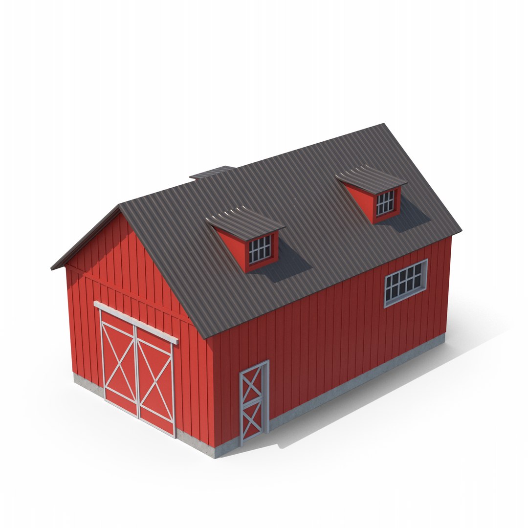 Farm Shed 3D Model - TurboSquid 2283982