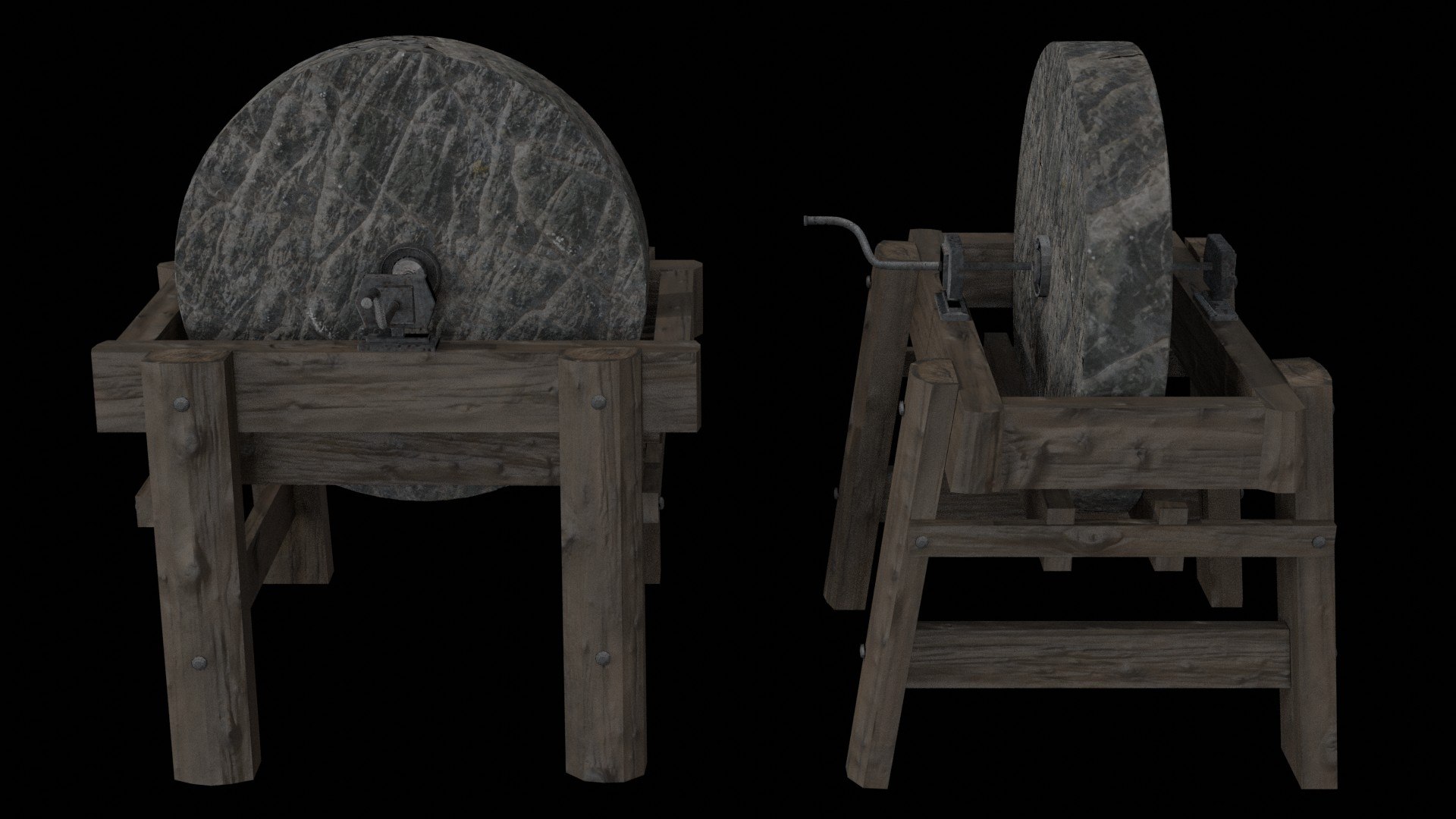 Medieval Grindstone Model - TurboSquid 1533286