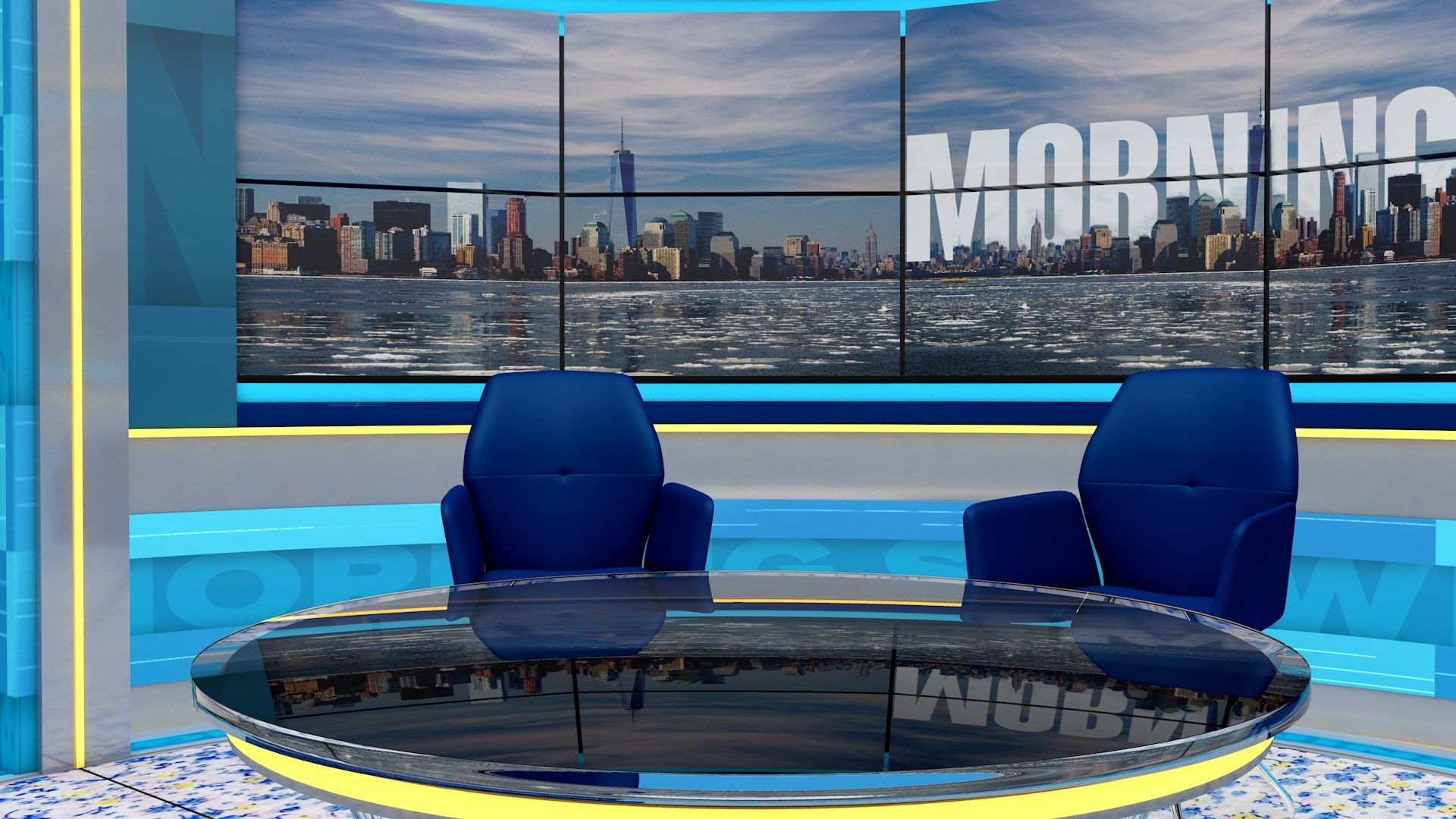 3D Broadcast Show Virtual Set Model - TurboSquid 2051268