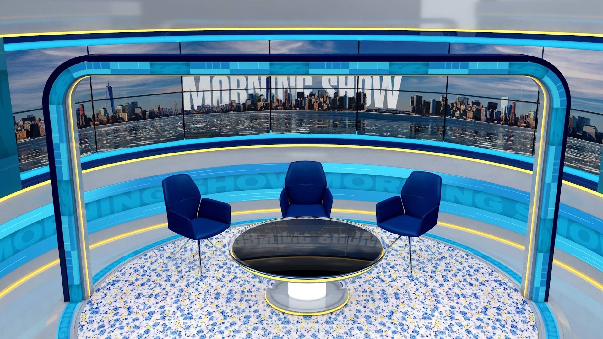 3D Broadcast Show Virtual Set Model - TurboSquid 2051268