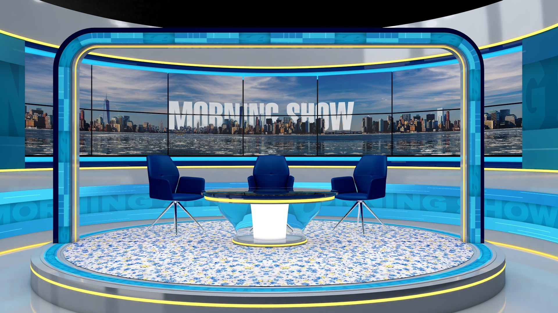 3D Broadcast Show Virtual Set Model - TurboSquid 2051268