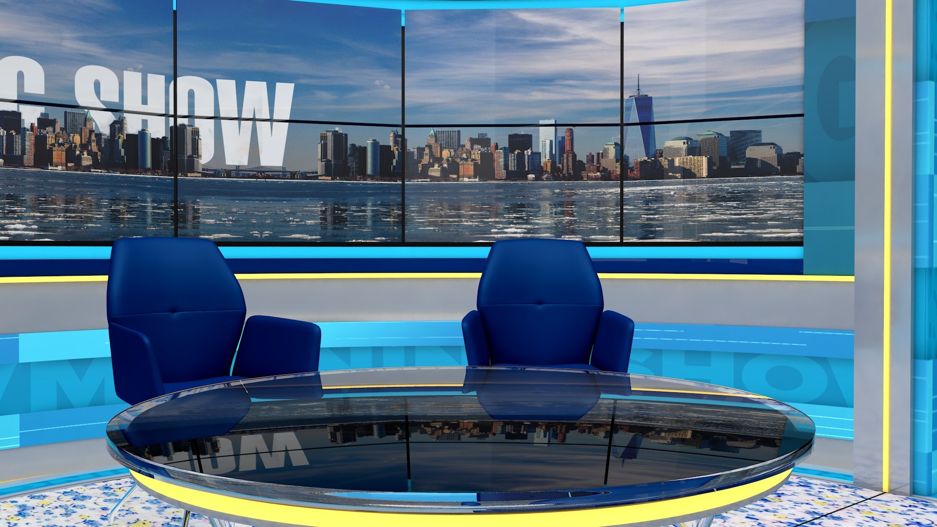 3D Broadcast Show Virtual Set Model - TurboSquid 2051268