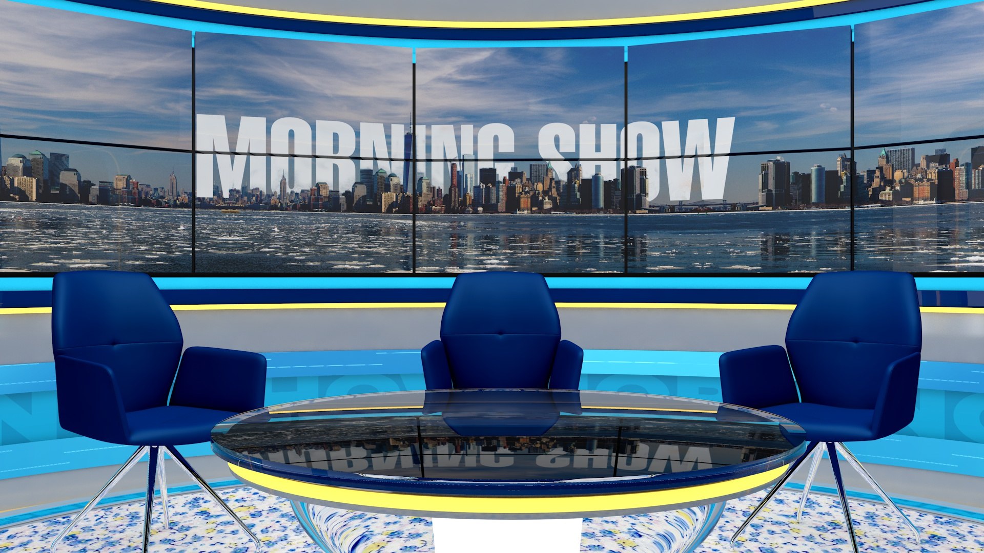 3D Broadcast Show Virtual Set Model - TurboSquid 2051268