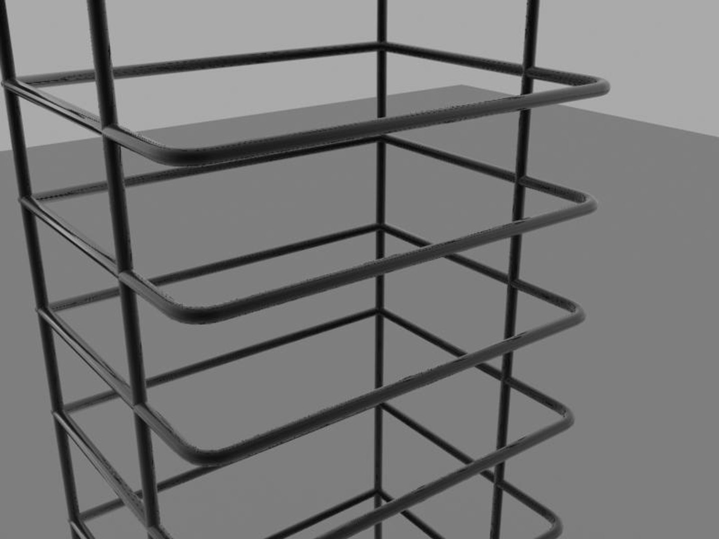 Wire-frame Stand Metal 3d Model