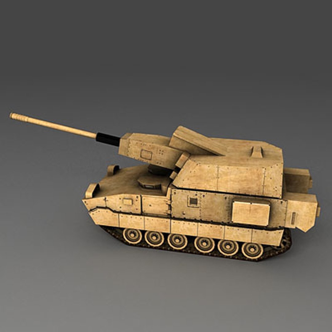 Xm1203 Non-line-of-sight Cannon 3d Model