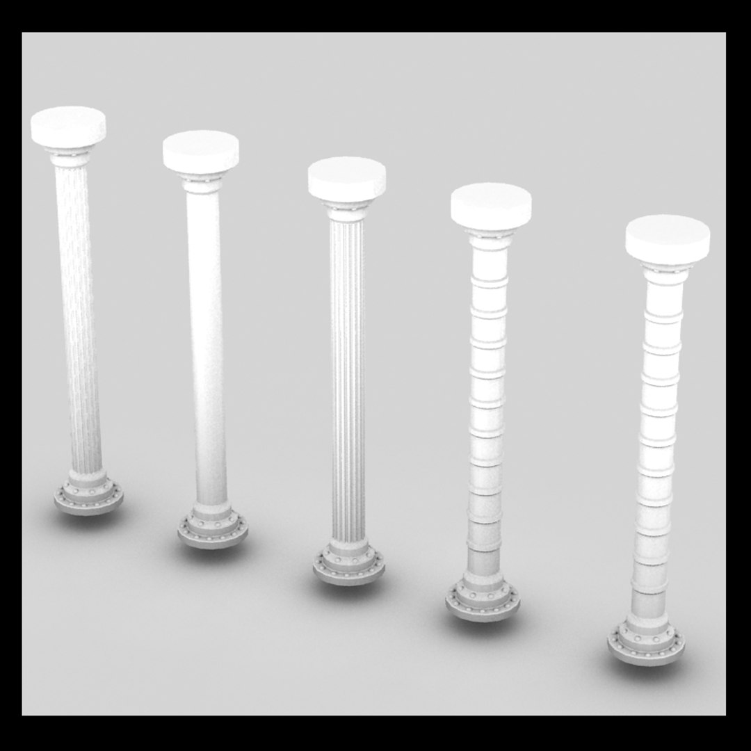 3d model metal column