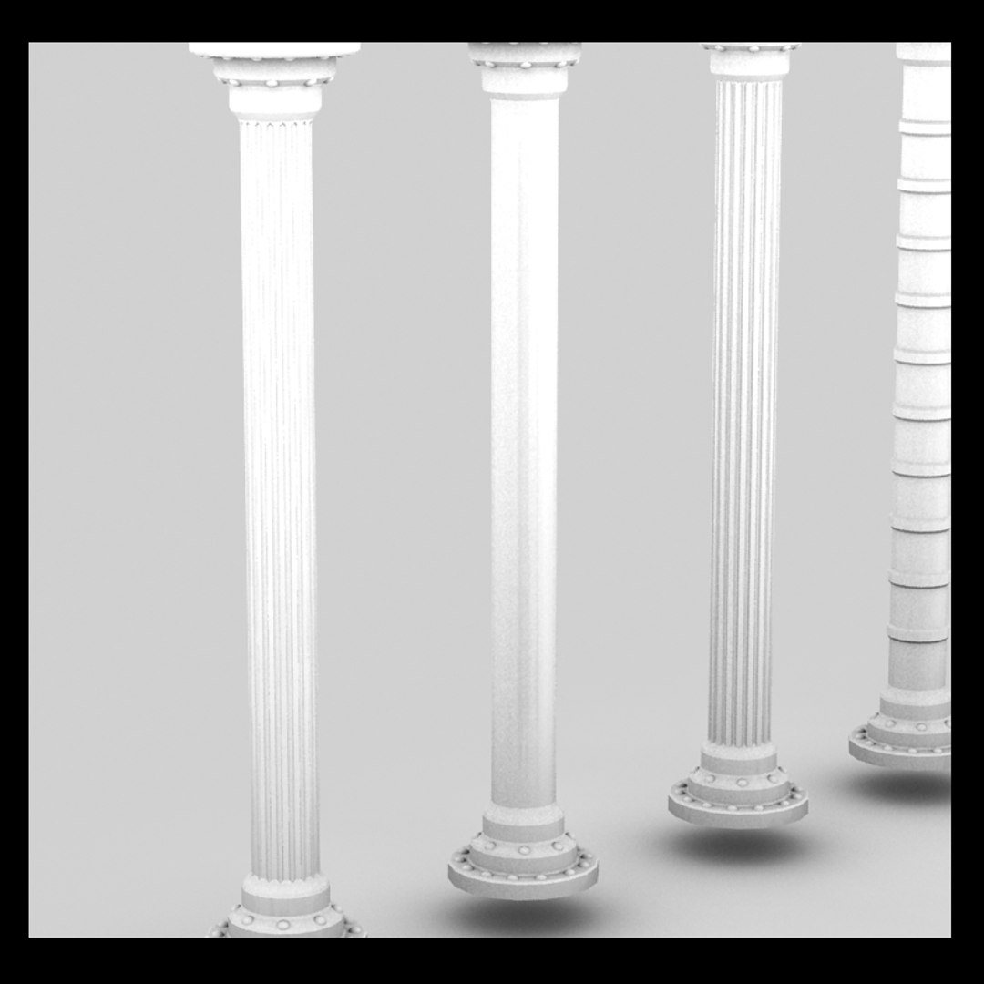 3d model metal column