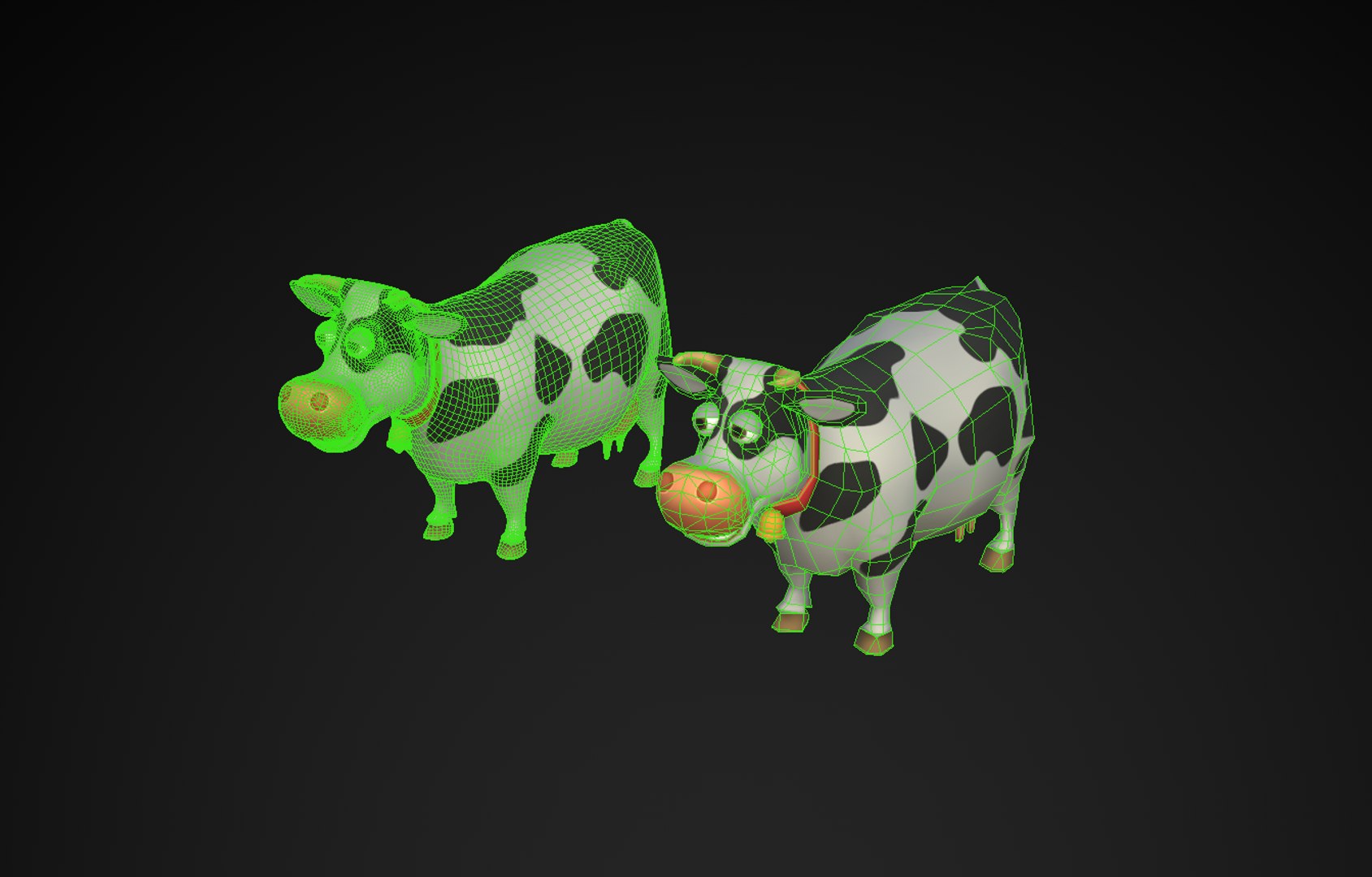 Stylized cow model - TurboSquid 1281334