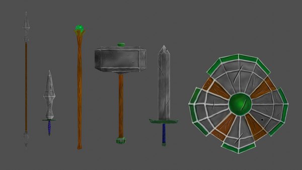 공통 무기 자산 양식화 3D 모델 - TurboSquid 1782453