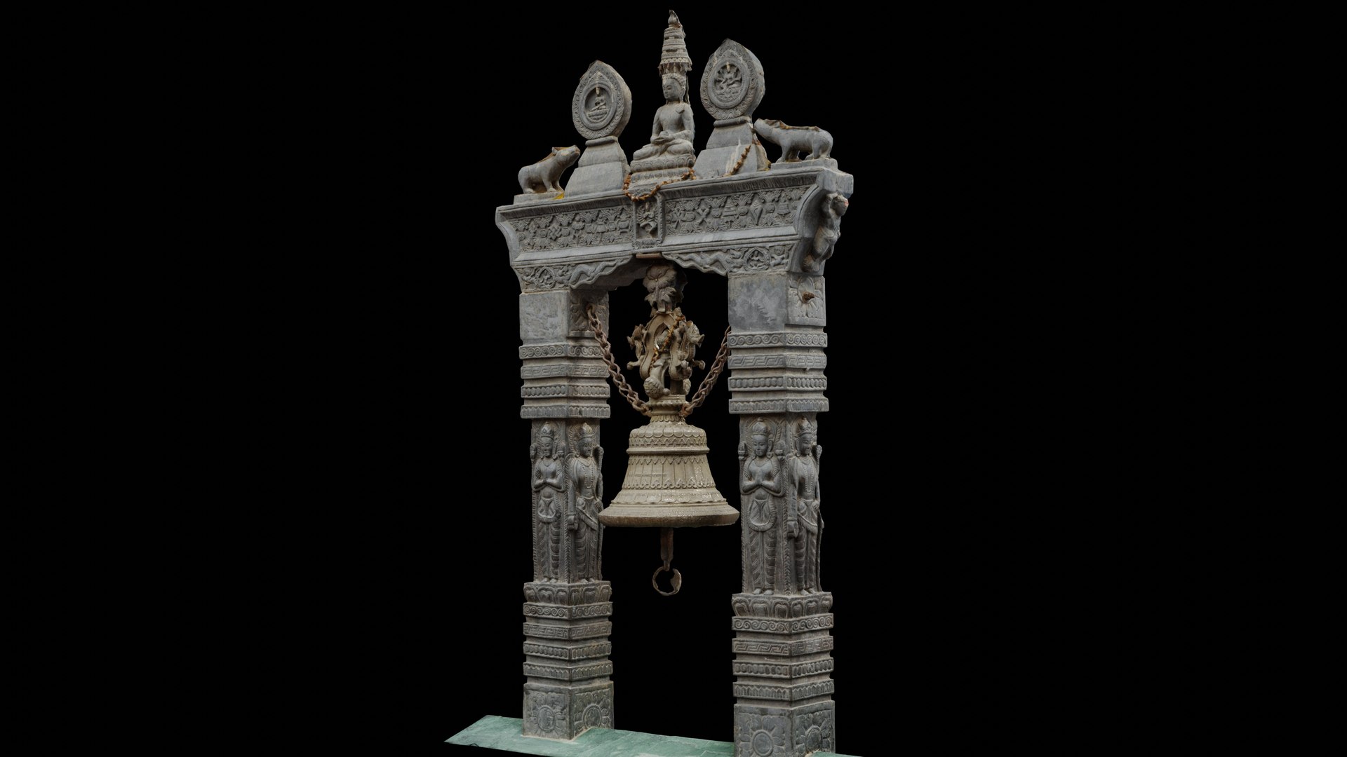 3D Scanned Carved Bell With 3 LOD - Nepal Heritage Model - TurboSquid ...