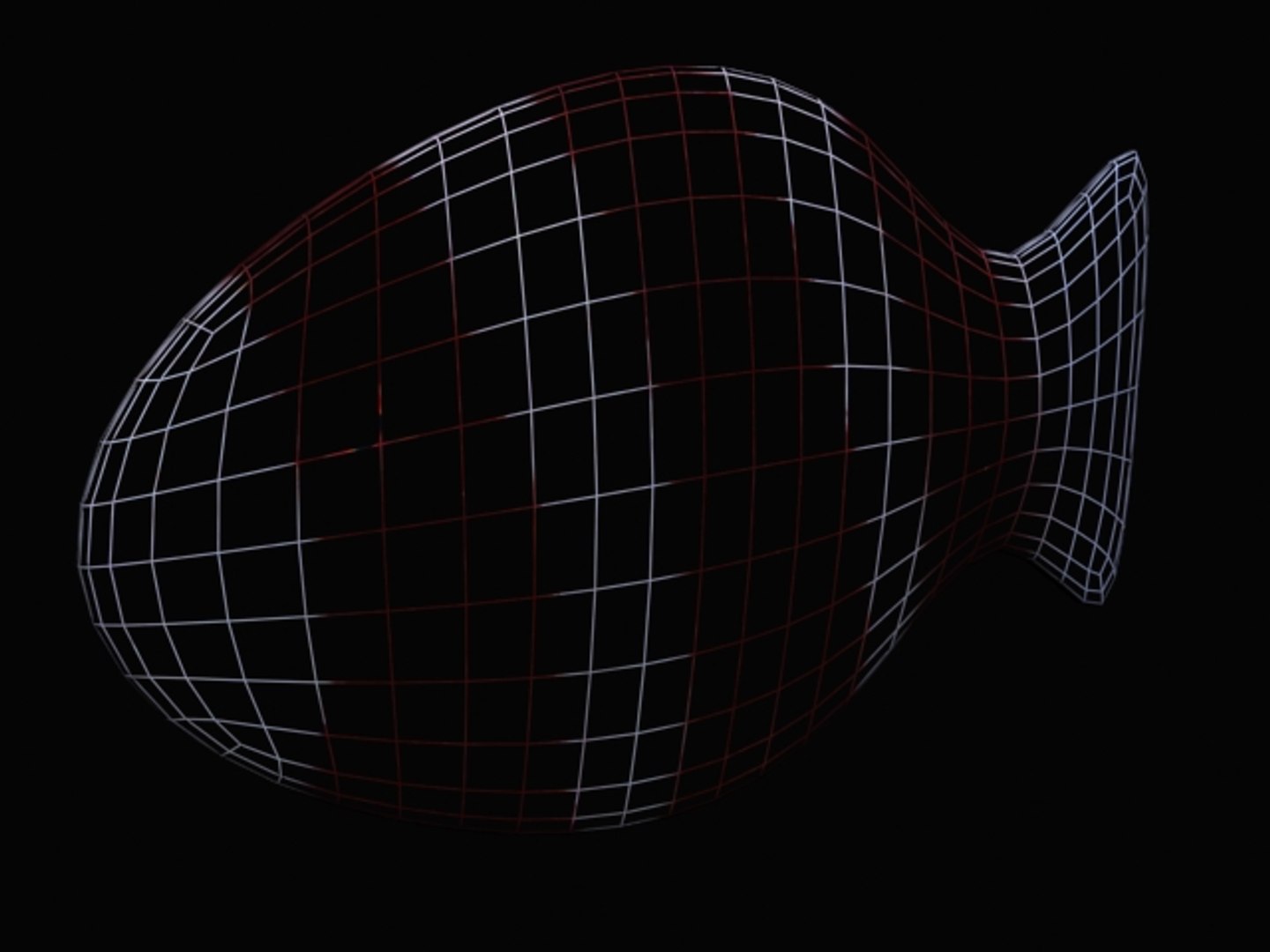 3d model of tropical fish red