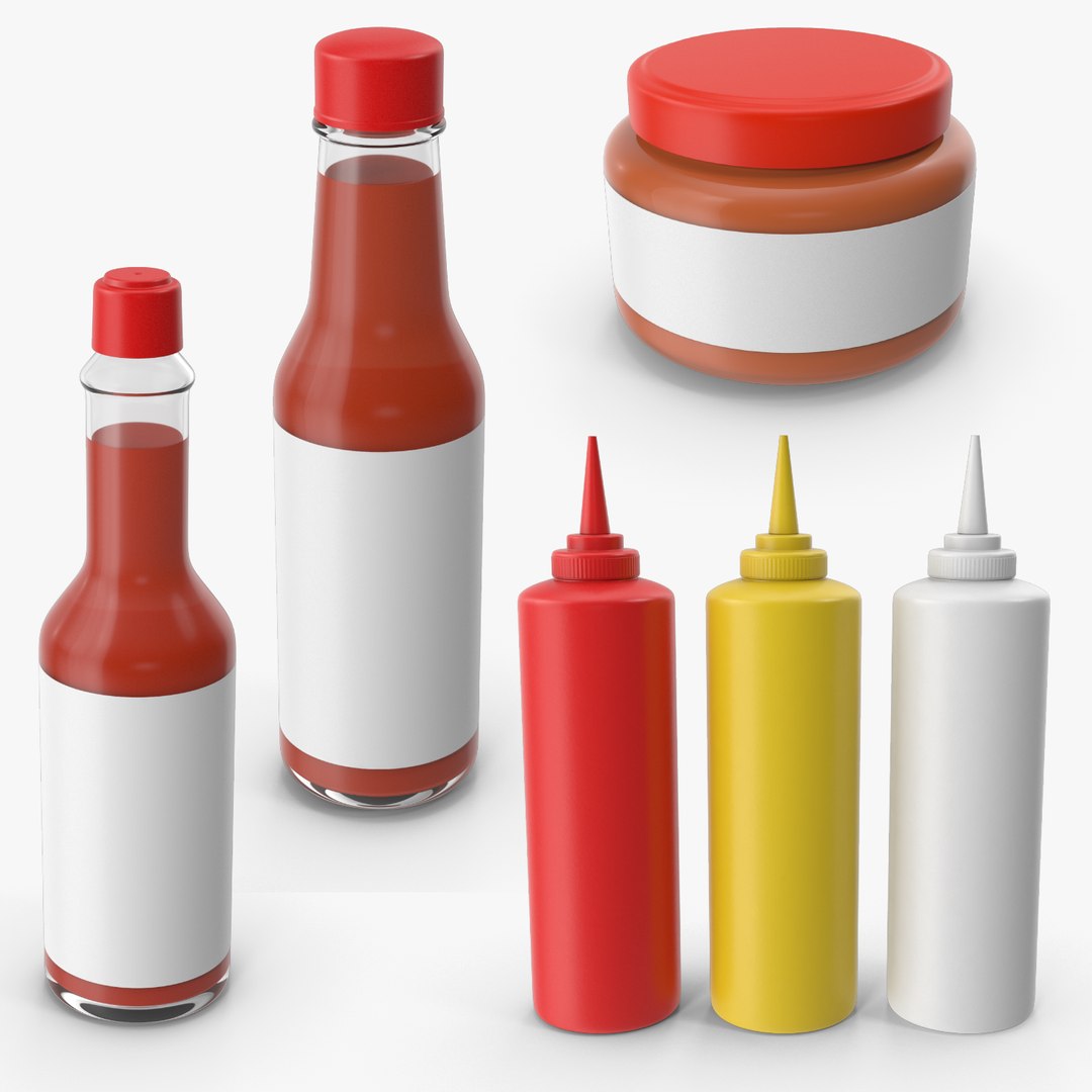 3D Condiments Collection - TurboSquid 1850342