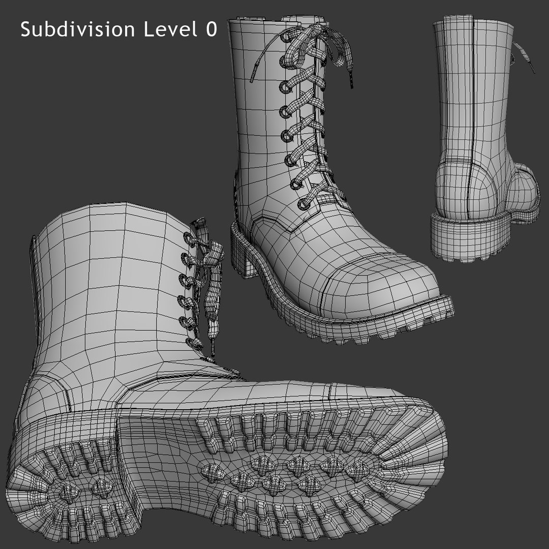 3d boots model