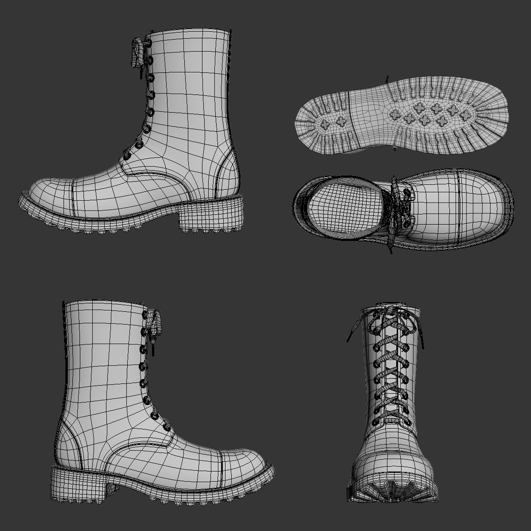 3d boots model