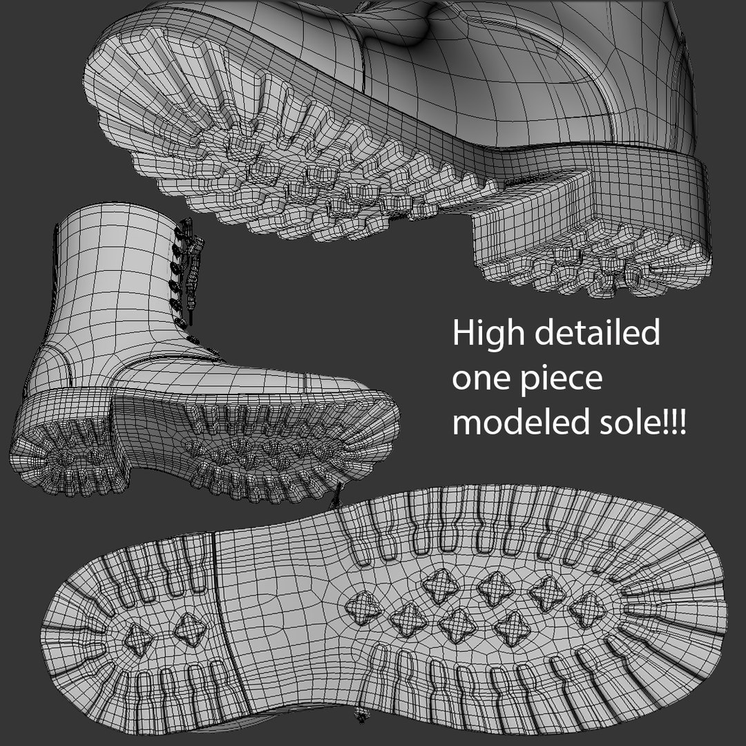 3d boots model