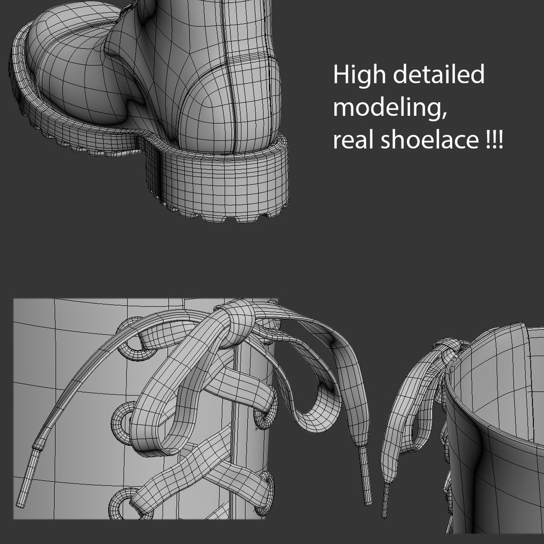3d boots model