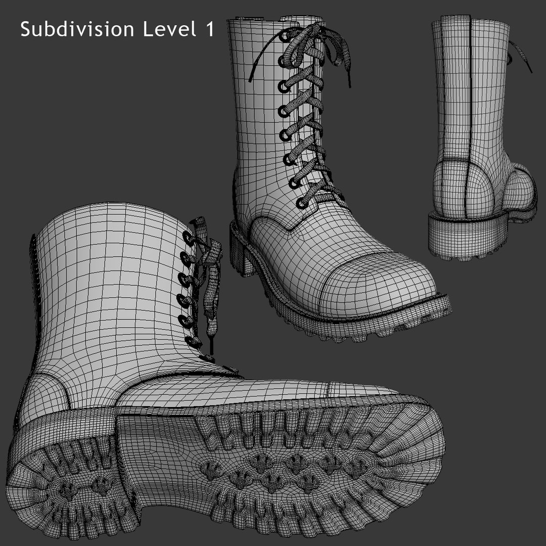 3d boots model