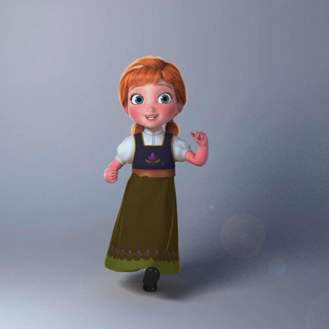 3d Max Anna Girl Cartoon