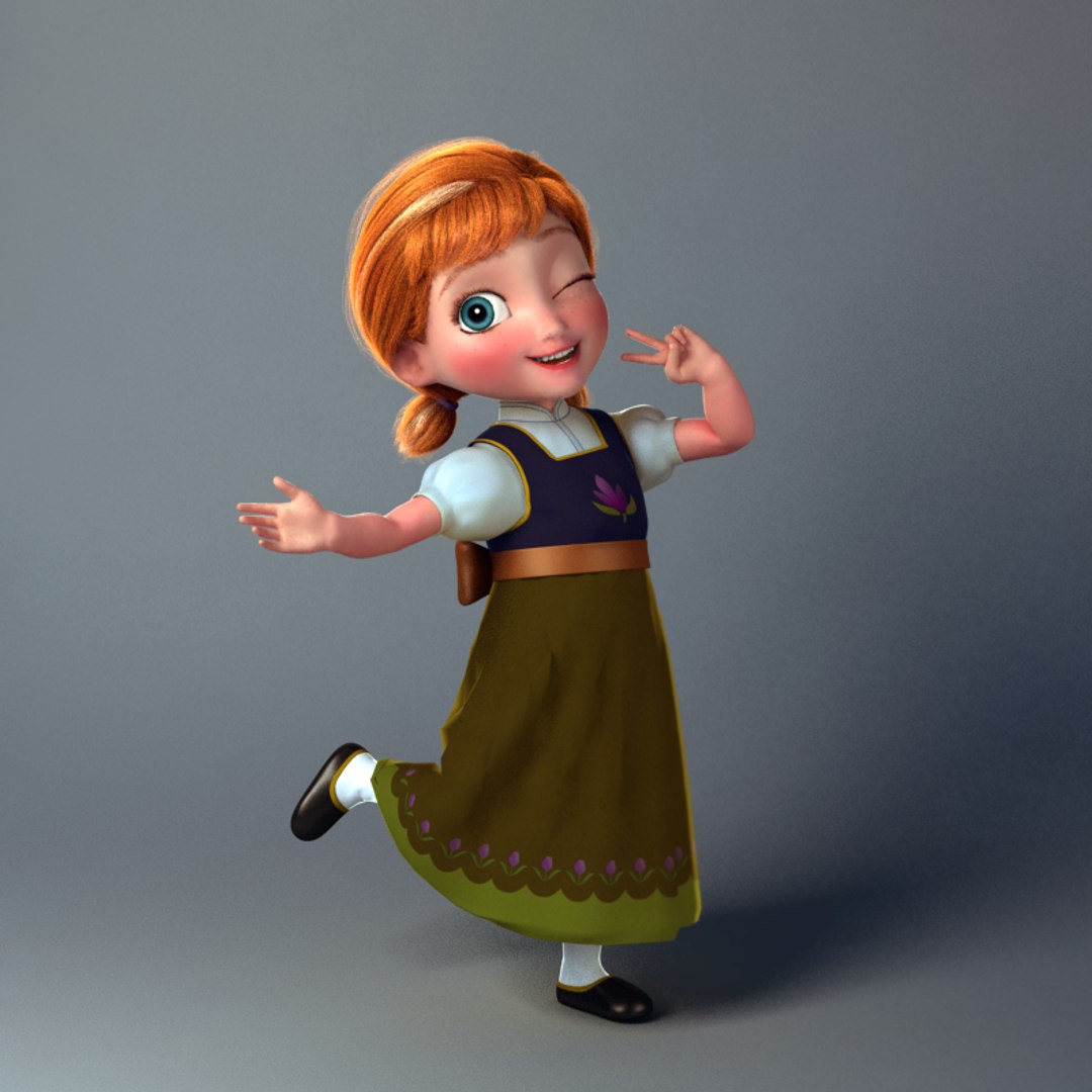 3d Max Anna Girl Cartoon